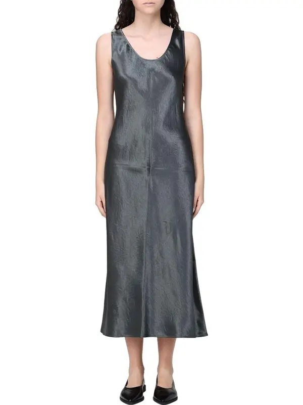 Max Mara Satin Midi Dress - Grey