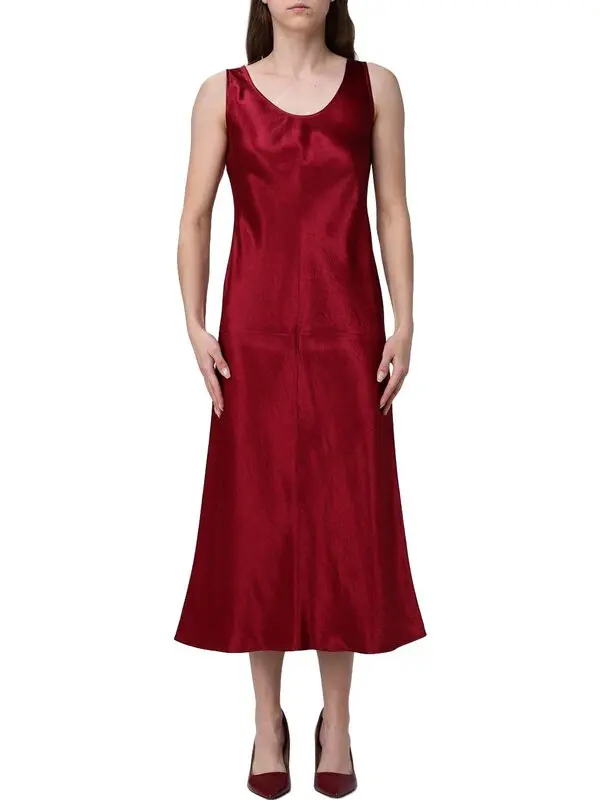 Max Mara Satin Midi Dress - Red