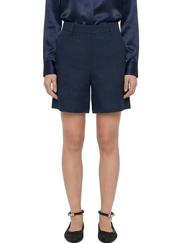 Max Mara Linen Chino Shorts - Blue