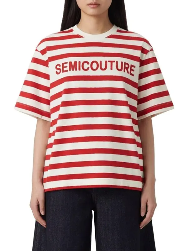 SEMICOUTURE T-shirt - Fuchsia