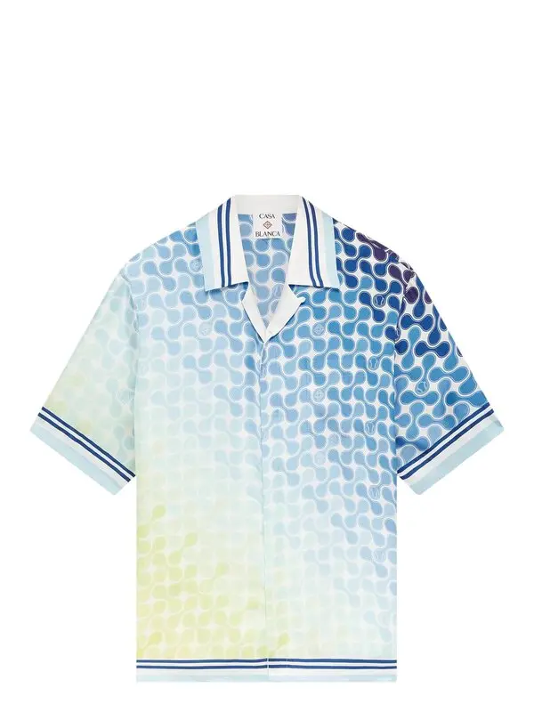 Casablanca Cuban Collar Short-sleeve Shirt - Multicolor