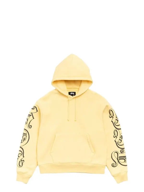 StÜssy Motif Print Hoodie - Yellow