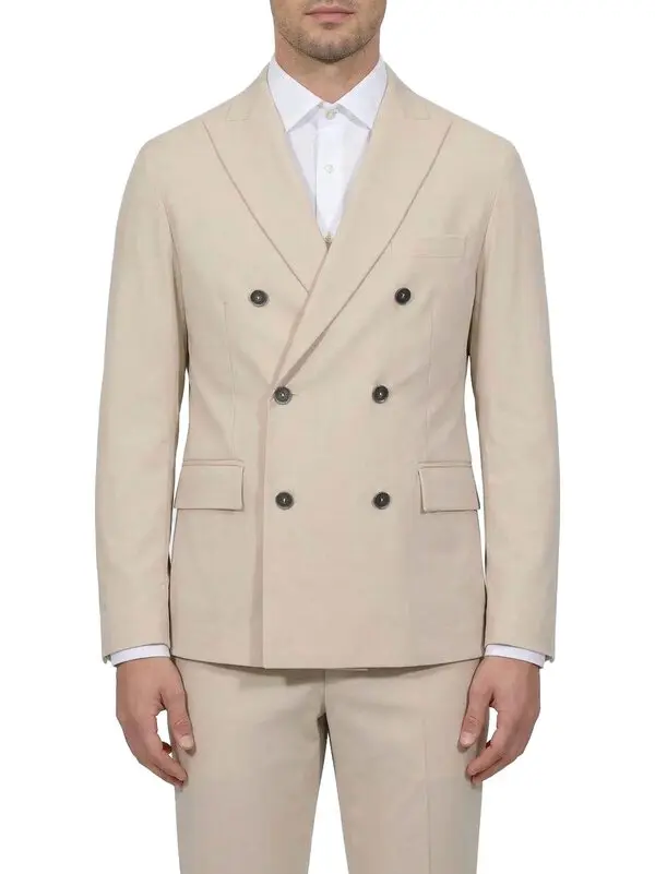 PAOLO PECORA Double Breasted Jacket - Grey