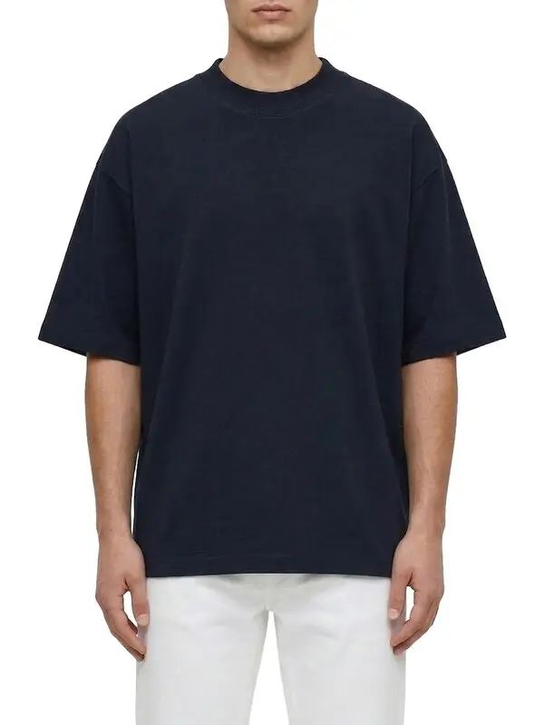 PAOLO PECORA Oversized Cotton T-shirt - Blue