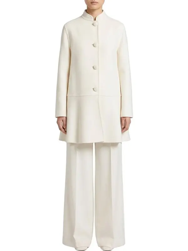 Valentino Garavani Button Detailed Coat - Ivory