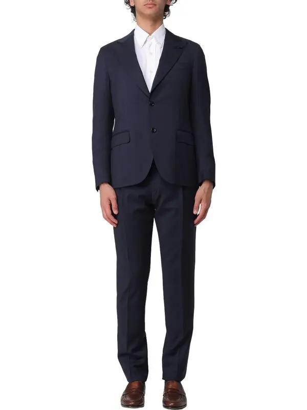 LARDINI Virgin Wool Single-breasted Suit - Blue