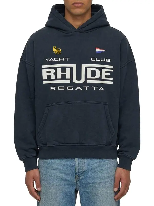 Rhude Cotton Hoodie - Black