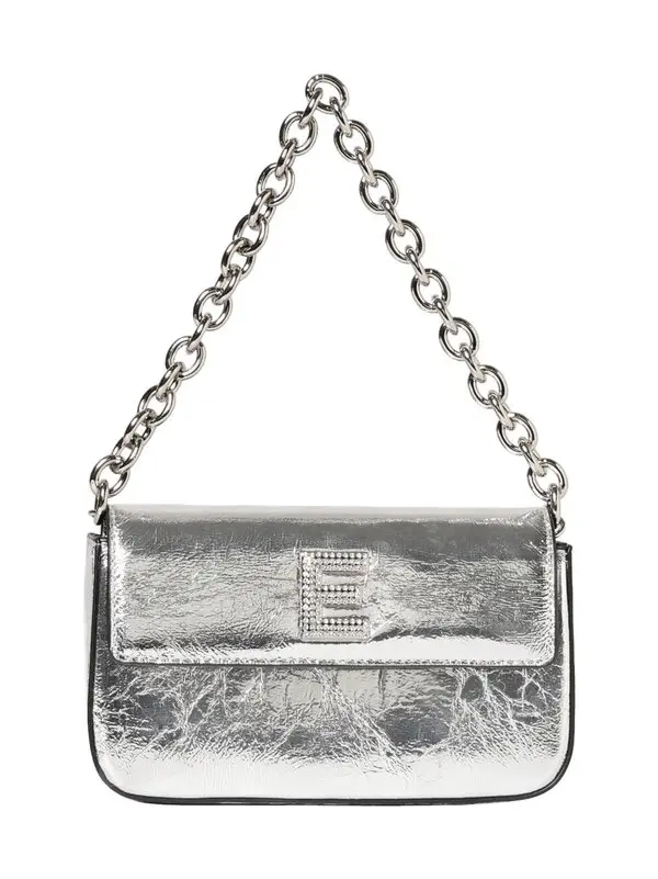 Ermanno Scervino Mini Bag With Chain Strap - Silver