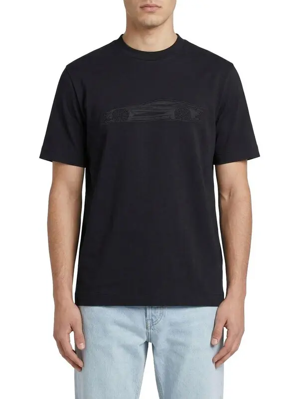 BOSS Cotton T-shirt With Logo - Blue
