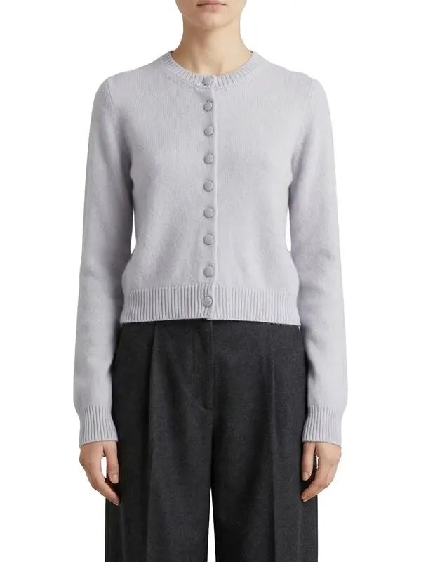 Khaite Cashmere Crew Neck Pullover - Ice