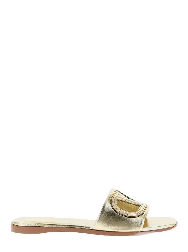 Valentino Garavani Flat Sandal - Gold