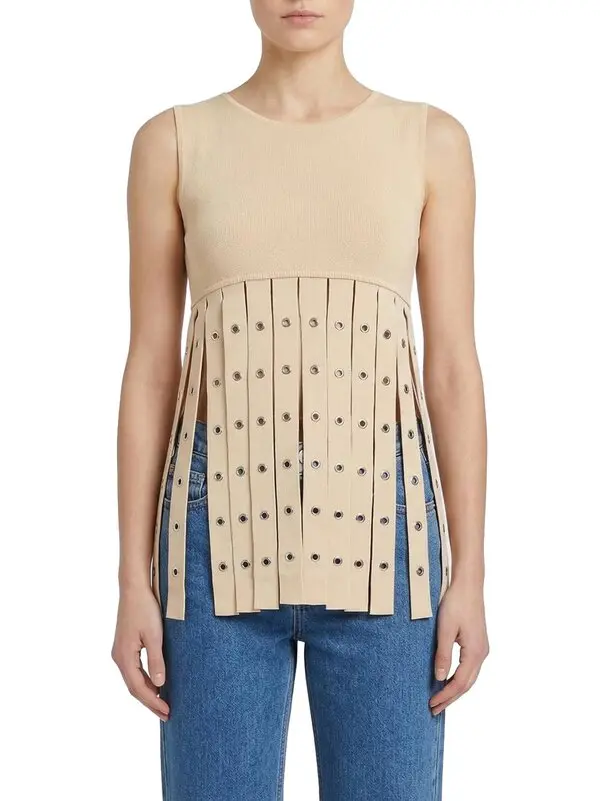 Patrizia Pepe Sleeveless Top - Ivory