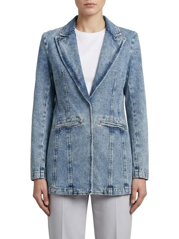 Patrizia Pepe Denim Blazer - Blue
