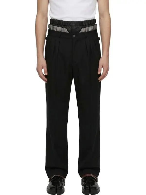 MAISON MARGIELA Pleated Trousers - Black