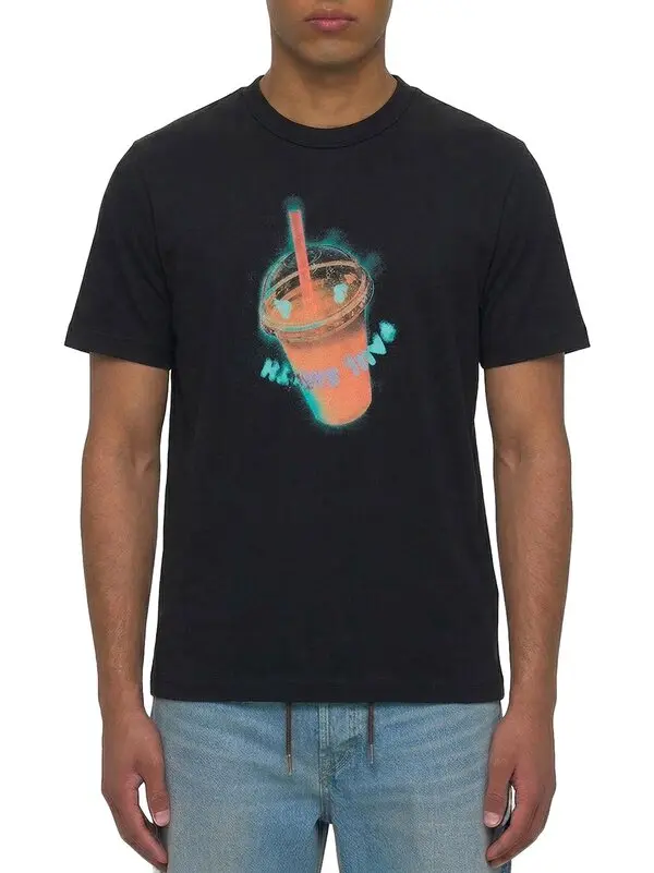 Paul Smith Printed Cotton T-shirt - Black