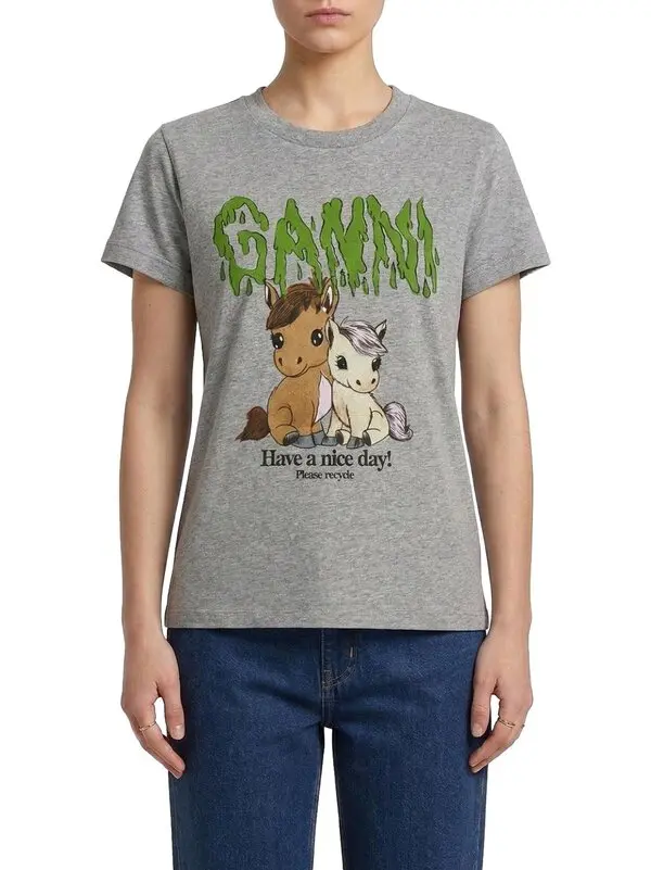 GANNI T-shirt - Grey