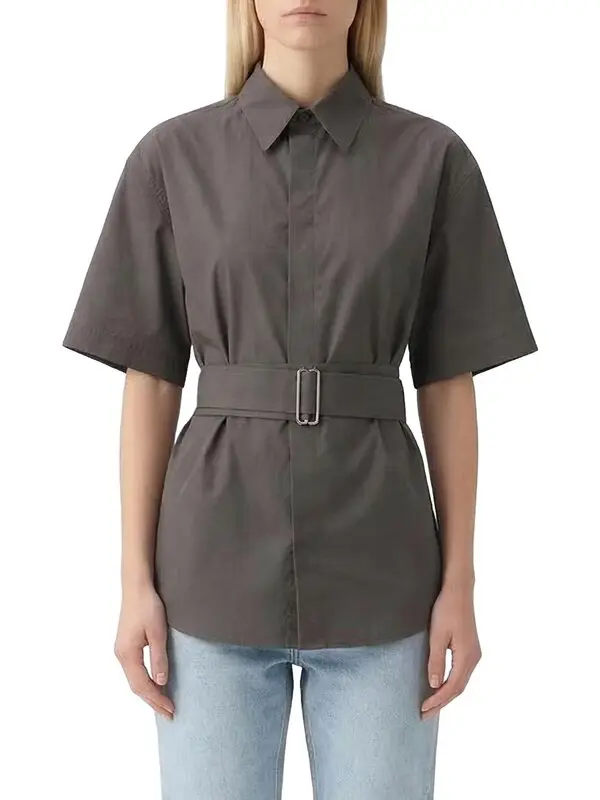 SA SU PHI Belted Shirt - Grey
