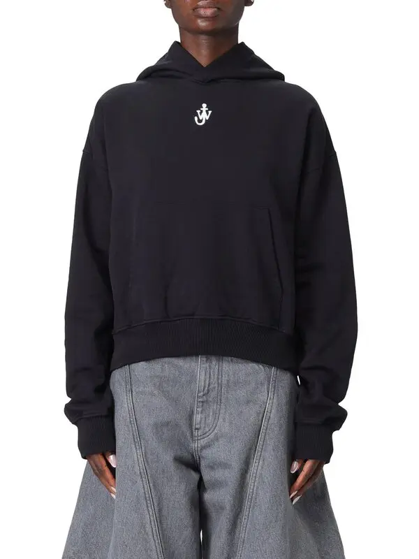 JW Anderson Embroidered Logo Hoodie - Black