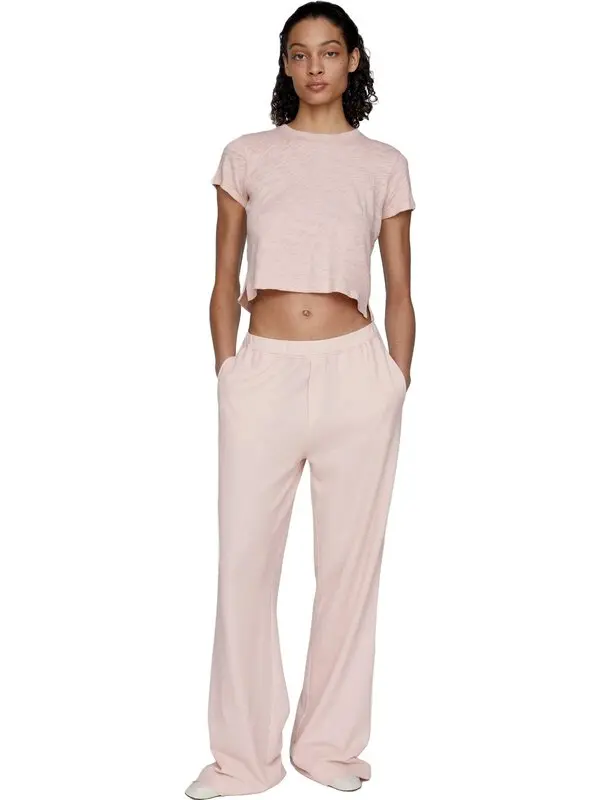 ATM Anthony Thomas Melillo Pique Wide-leg Sweatpants - Faded Rose