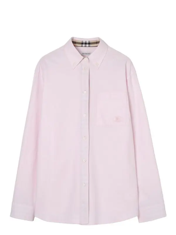 Burberry Relaxed Fit Cotton Oxford Shirt - Frosty Pink