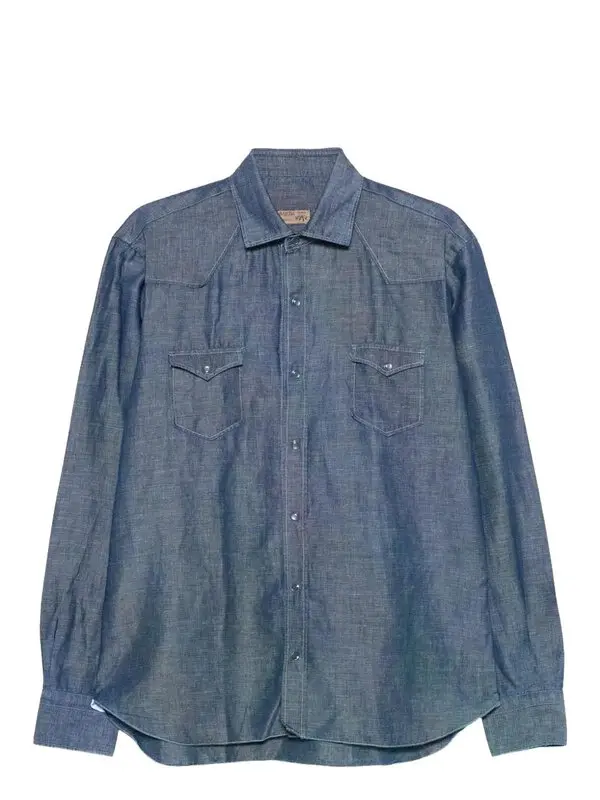 BARBA NAPOLI Flap-pocket Shirt - Blue