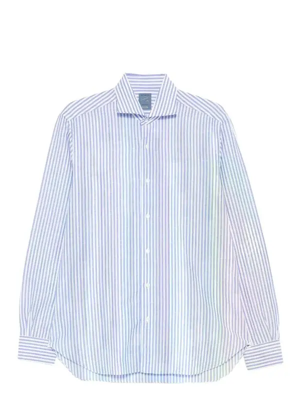 BARBA NAPOLI Striped Shirt - Blue