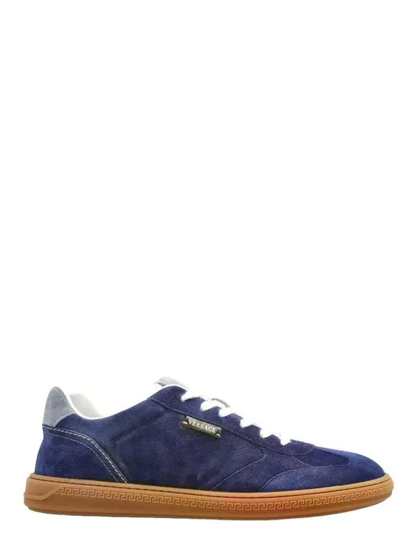 Versace Greca Court Suede Sneakers - Blue
