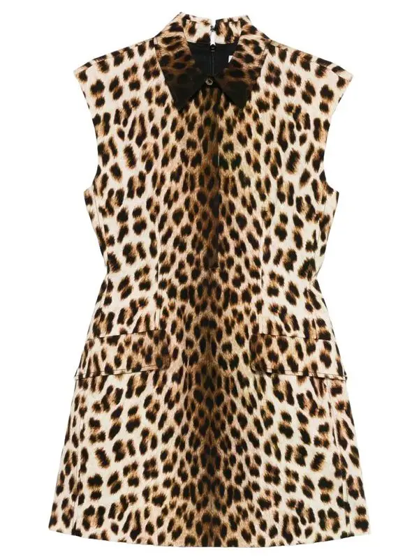 Sportmax Lonza Animal-print Mini Dress - Neutrals