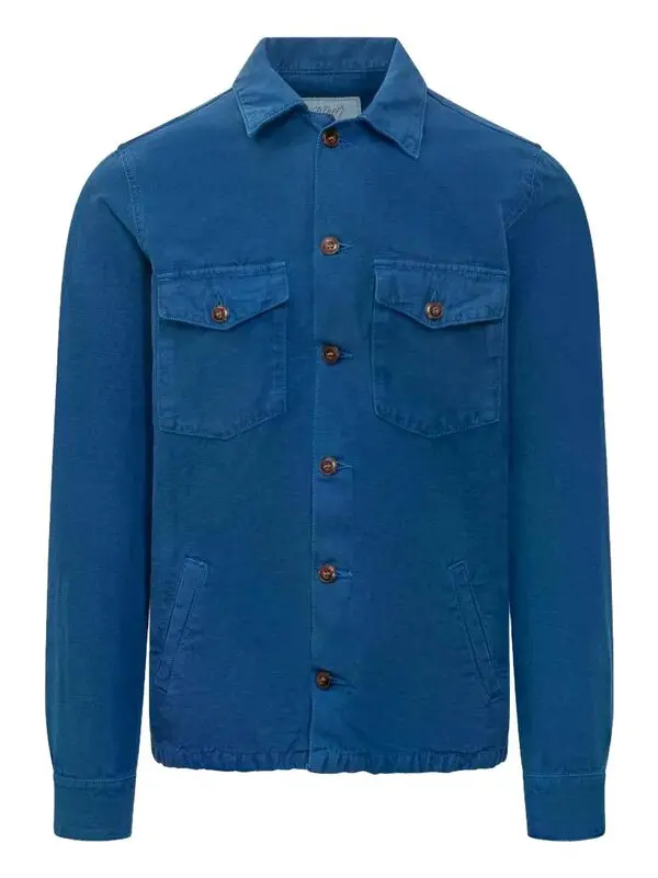 BL'KER Buttoned Chest-pocket Shirt Jacket - Blue
