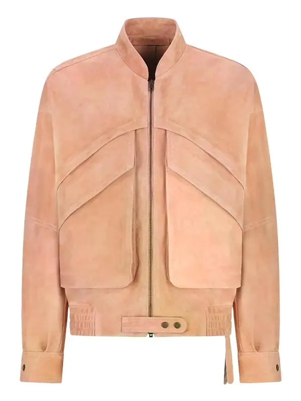 SALVATORE SANTORO Short-sleeve Leather Jacket - Pink
