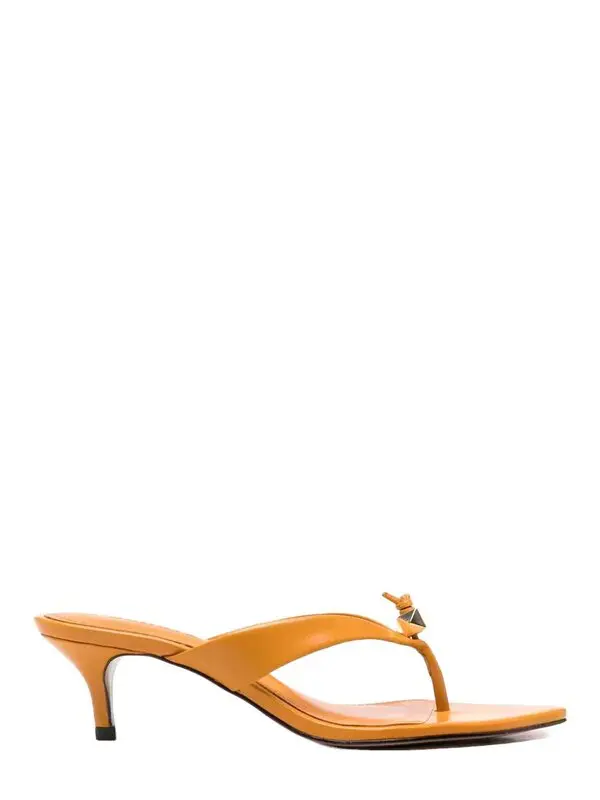 Schutz Knot-detail Leather Sandals - Orange