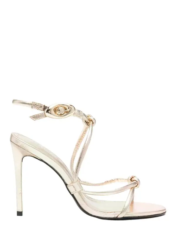 Schutz Hera Knotted Strap Sandals - Gold