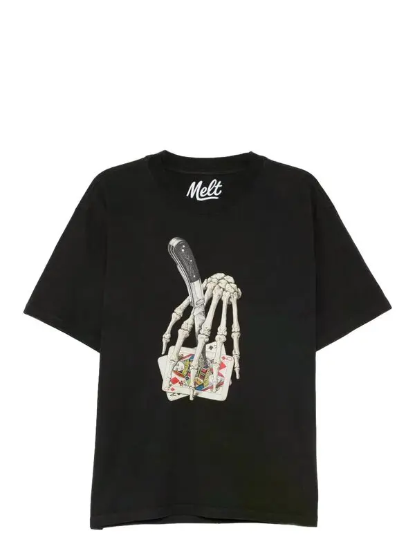 MELT Poker-print T-shirt - Black