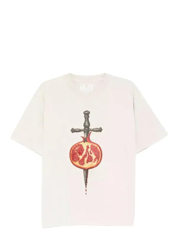 MELT Pomegranate-print T-shirt - Neutrals