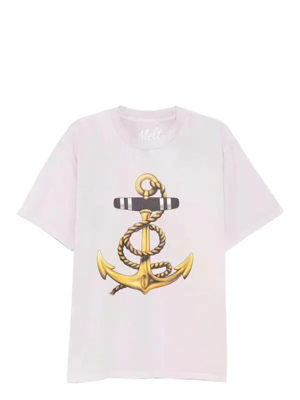MELT Anchor-print T-shirt - Pink