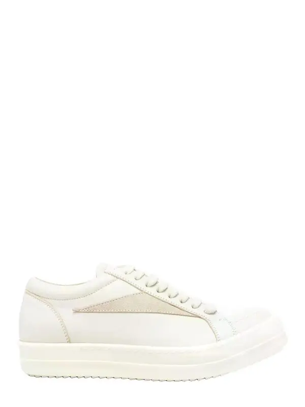 Rick Owens Panelled Leather Sneakers - Neutrals