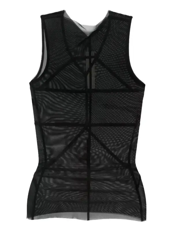 Rick Owens Sl Temple Sheer-design Top - Black