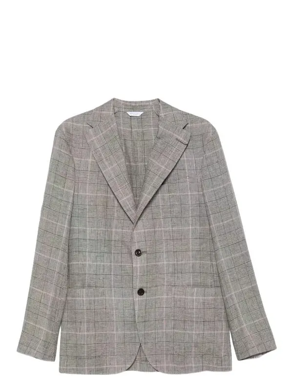 Boglioli Check-pattern Blazer - Grey