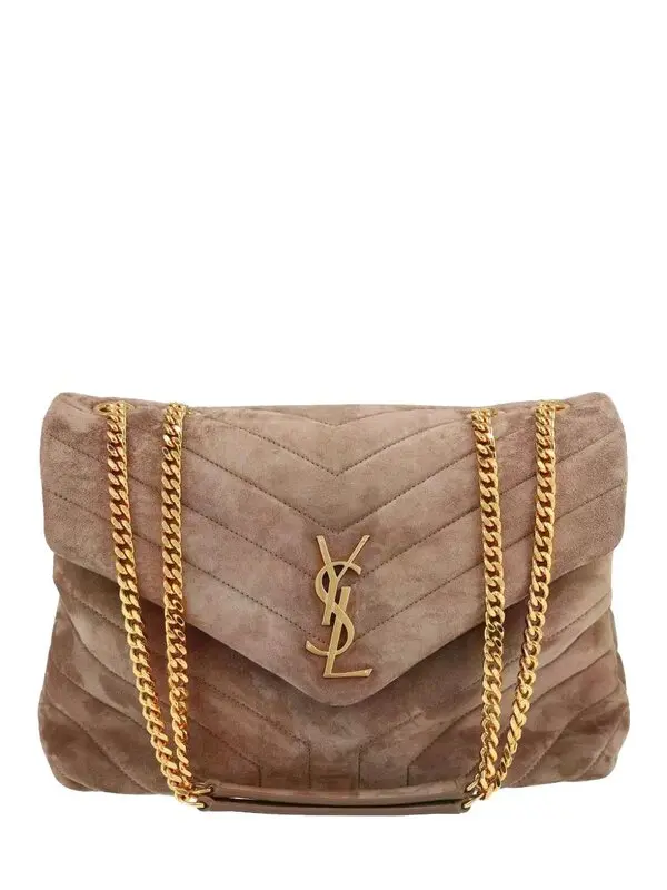 Saint Laurent Loulou Shoulder Bag - Neutrals