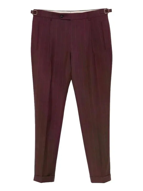 BERWICH Pinstriped Trousers - Red