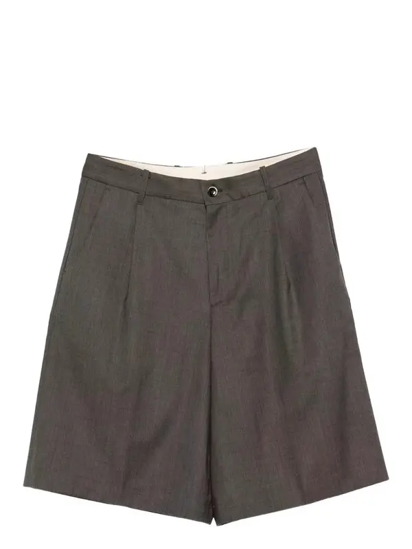 NINE:INTHE:MORNING Odell Pleated Shorts - Grey