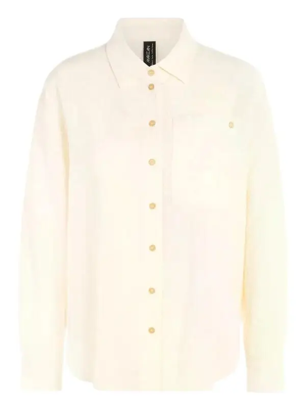 MARCCAIN Buttoned Pocket Blouse - Neutrals
