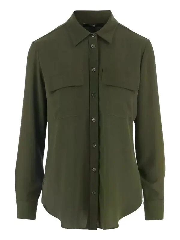 F.IT Flap-pocket Button Shirt - Green