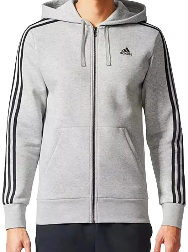 Adidas Essential Zip Up Hoodie - Grey
