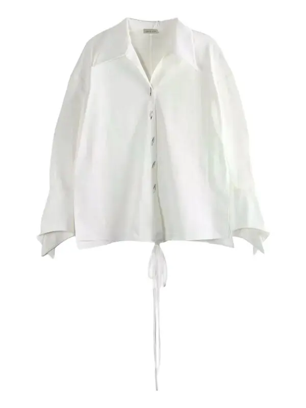 GRACE LING Oversized-fit Wrap Shirt - White