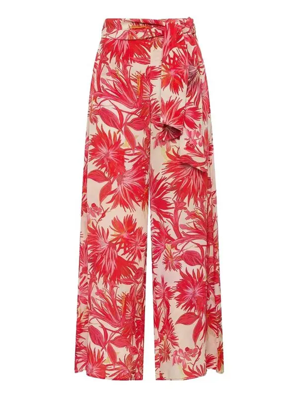 Malìparmi Floral-print Palazzo Pants - Red