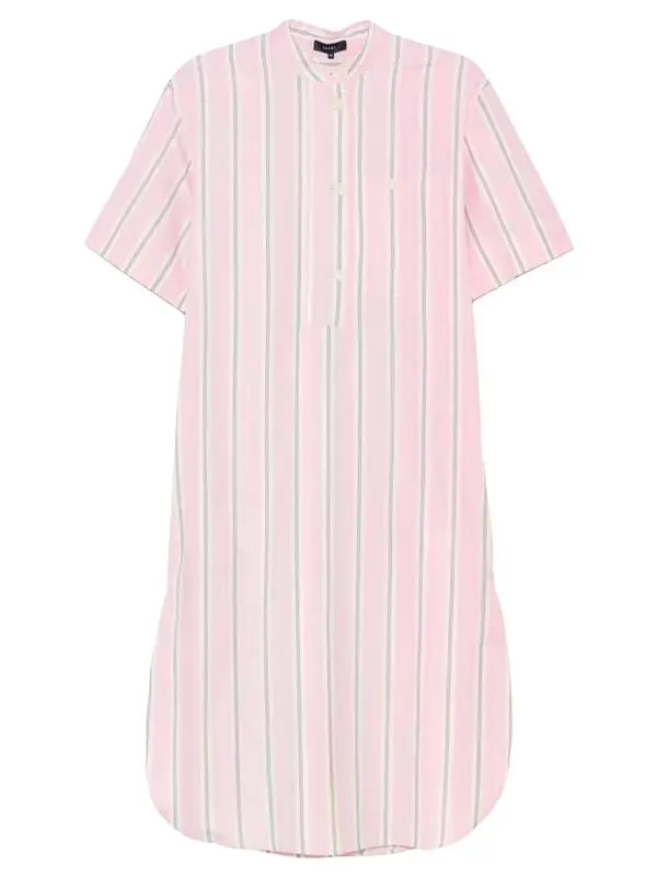 Soeur Ilya Striped Midi Shirt Dress - Pink