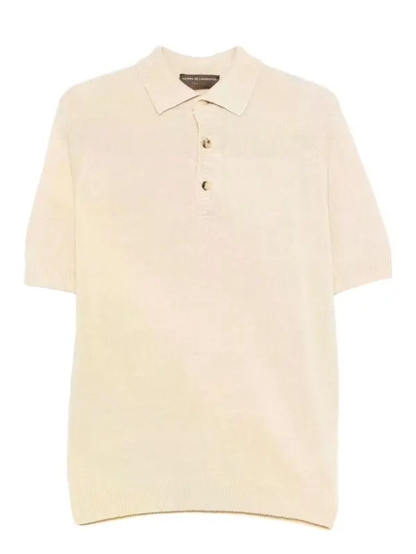 FILIPPO DE LAURENTIIS Short-sleeve Polo - Neutrals
