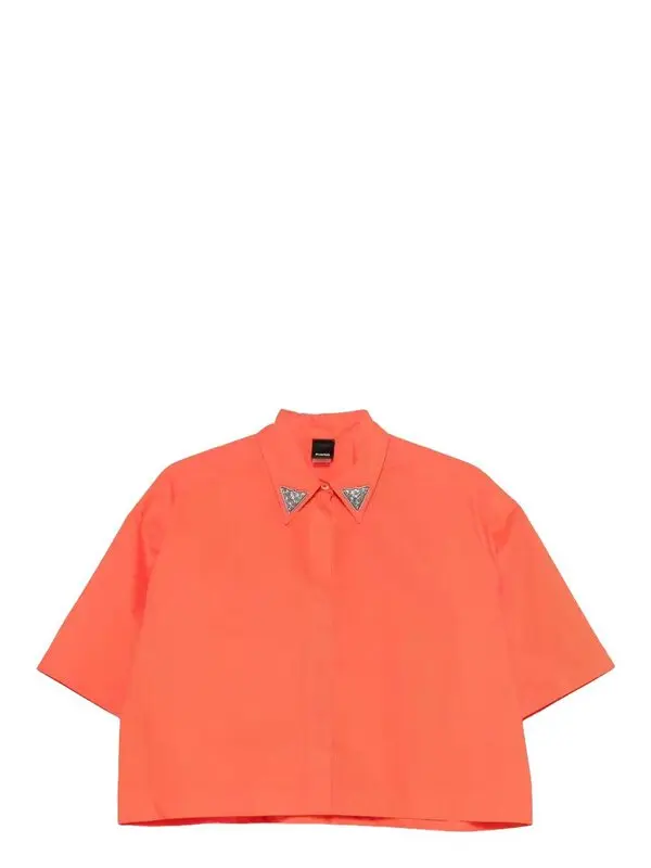 Pinko Embellished-collar Shirt - Orange