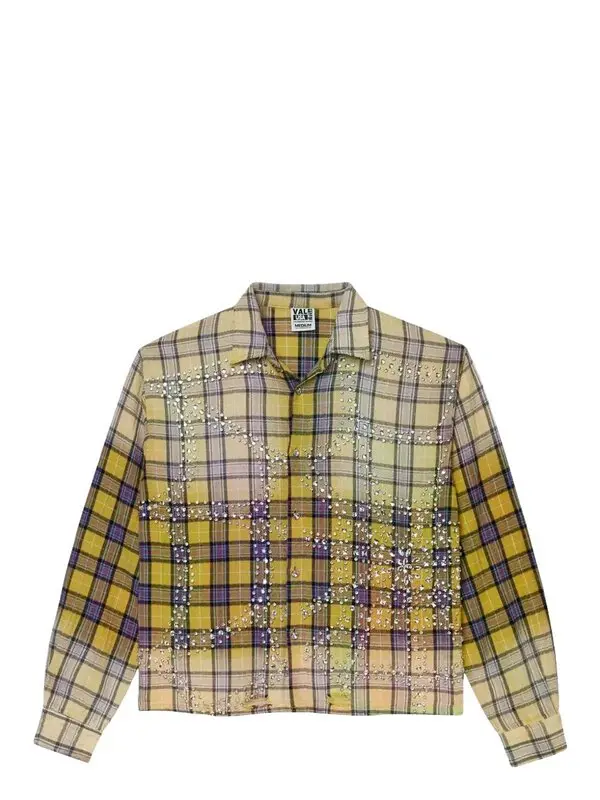 VALE FOREVER Plaid-pattern Shirt - Yellow